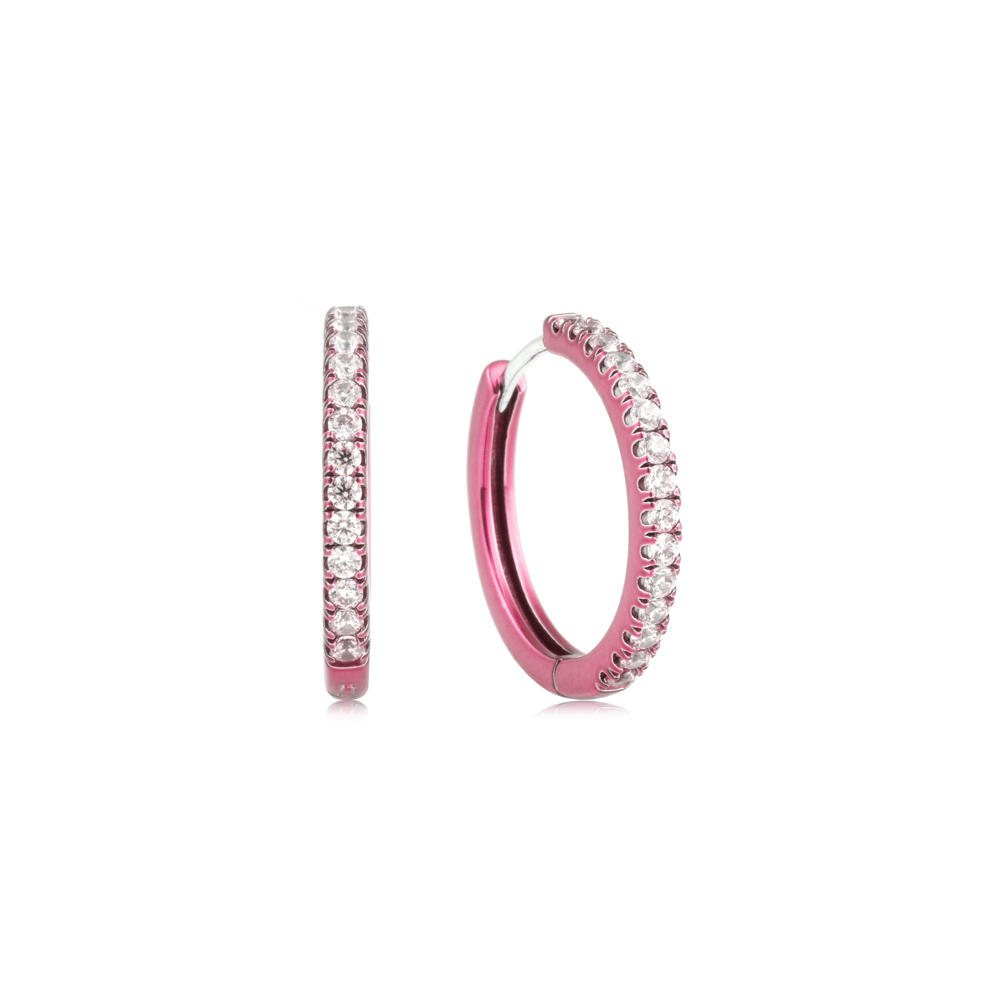 Crystal Pink Hoops
